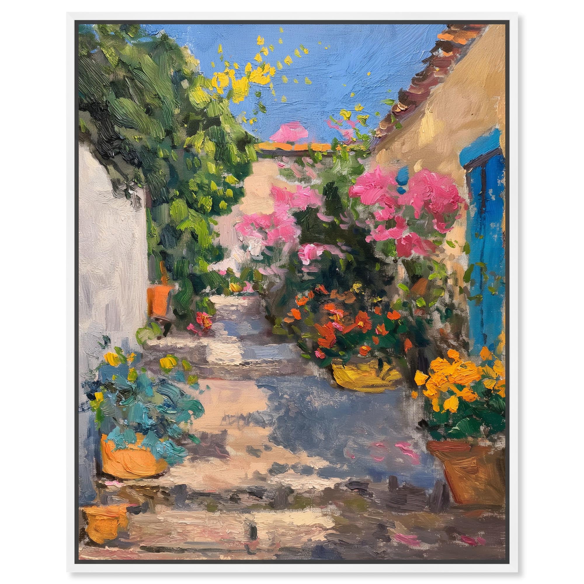 Petal Lane Canvas Vivid Coastal Art by Art Remedy, White Frame, 20" x ...