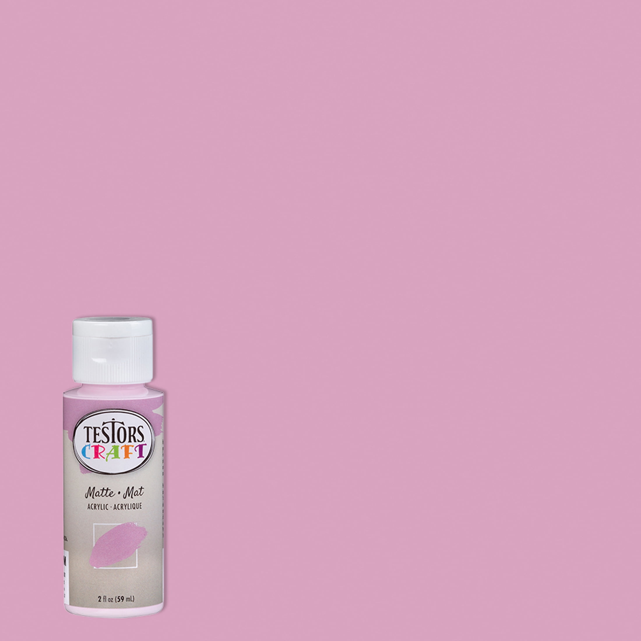 Petal Pink, Rust-Oleum Testors Craft Matte Acrylic Paint- 292594, 2 oz ...