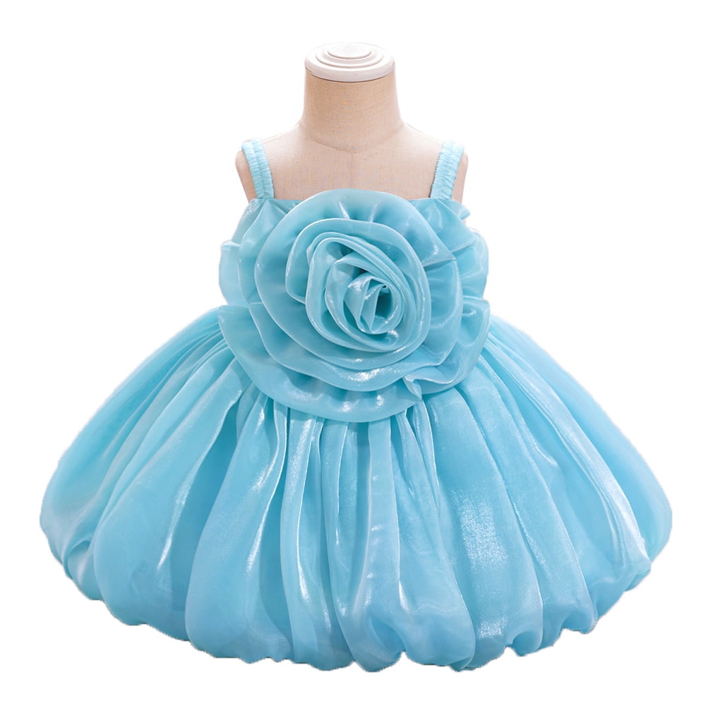 Petal Princesses Girl Big Flower Fluffy Princess Gown Kids Wedding ...