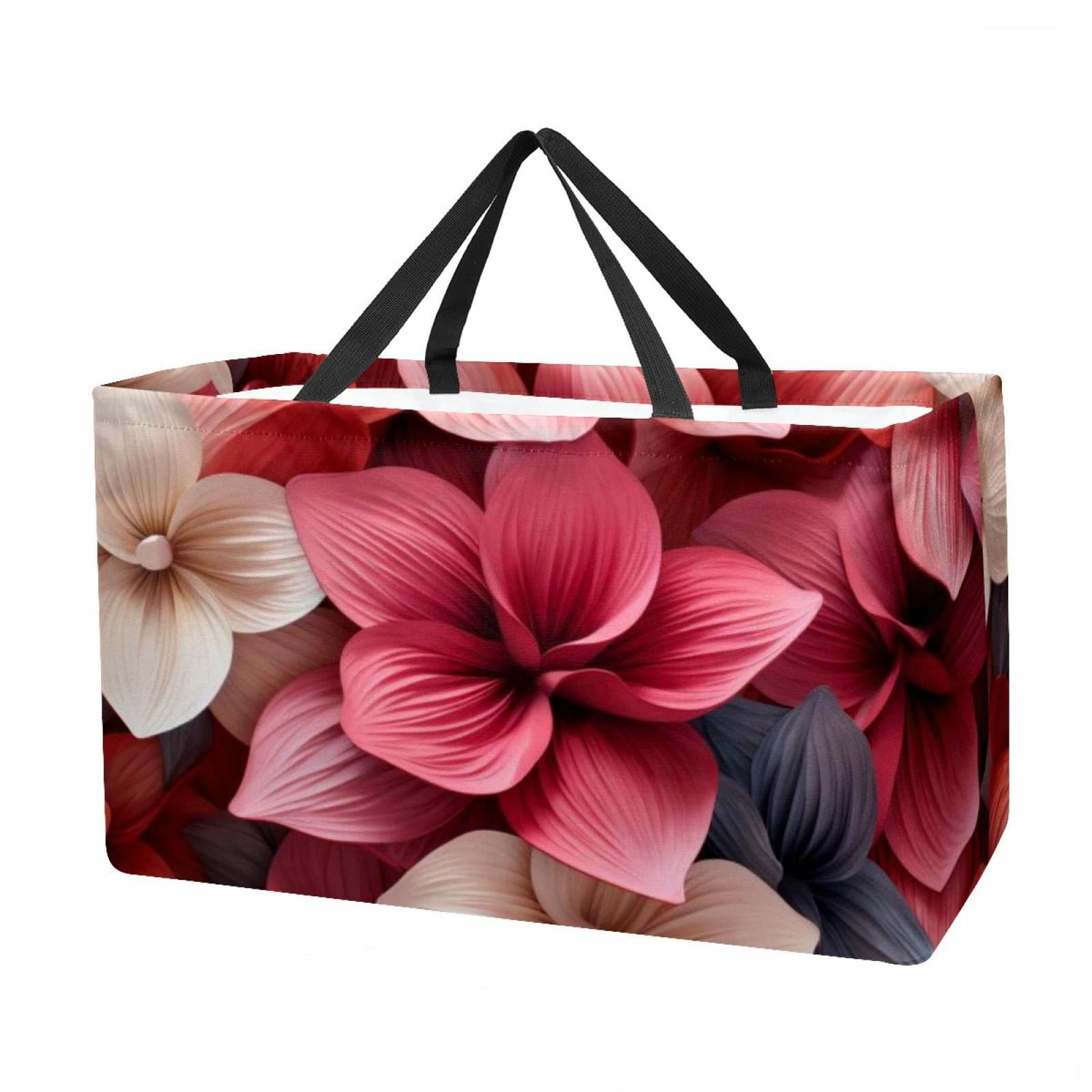 Petal flower Large Reusable Foldable Oxford Cloth Shopping Bag with ...