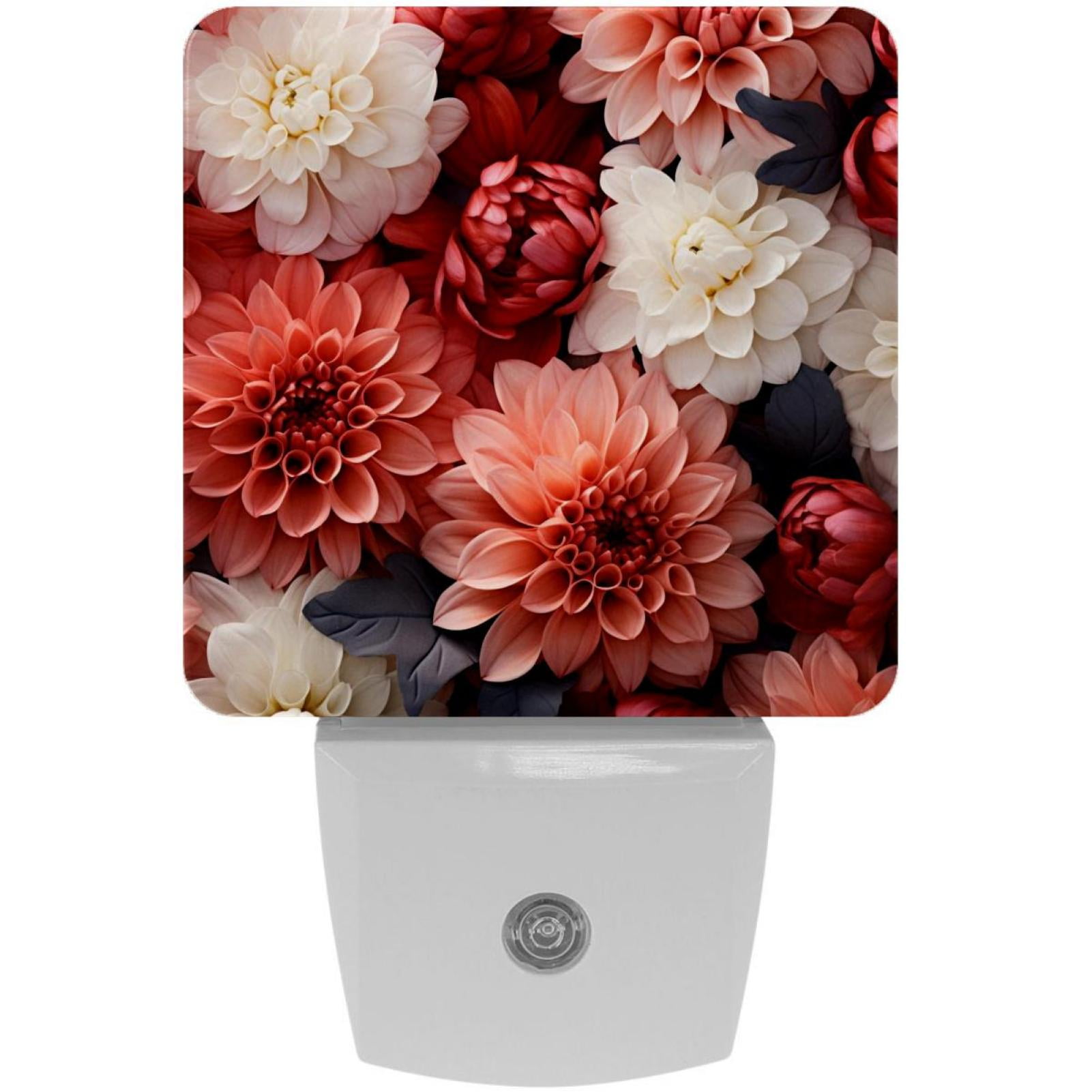Petal flowers Enhance Your Space with LED Square Night Lights - Versatile & Stylish Illumination ...