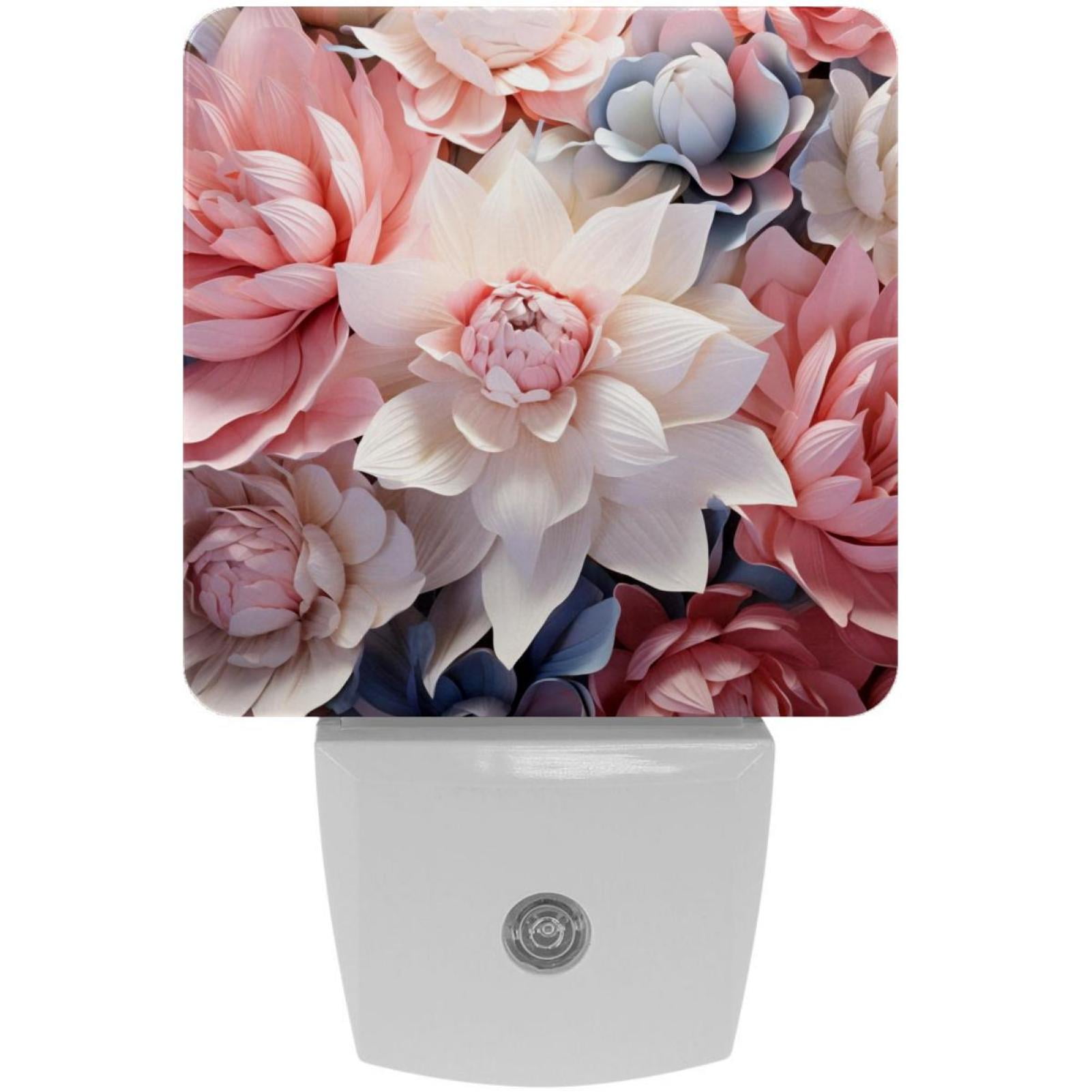 Petal flowers LED Square Night Light - Small and Bright Square-shaped ...