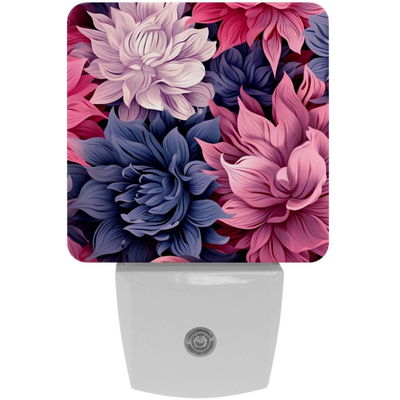 Petal flowers LED Square Night Light - Small and Bright Square-shaped ...