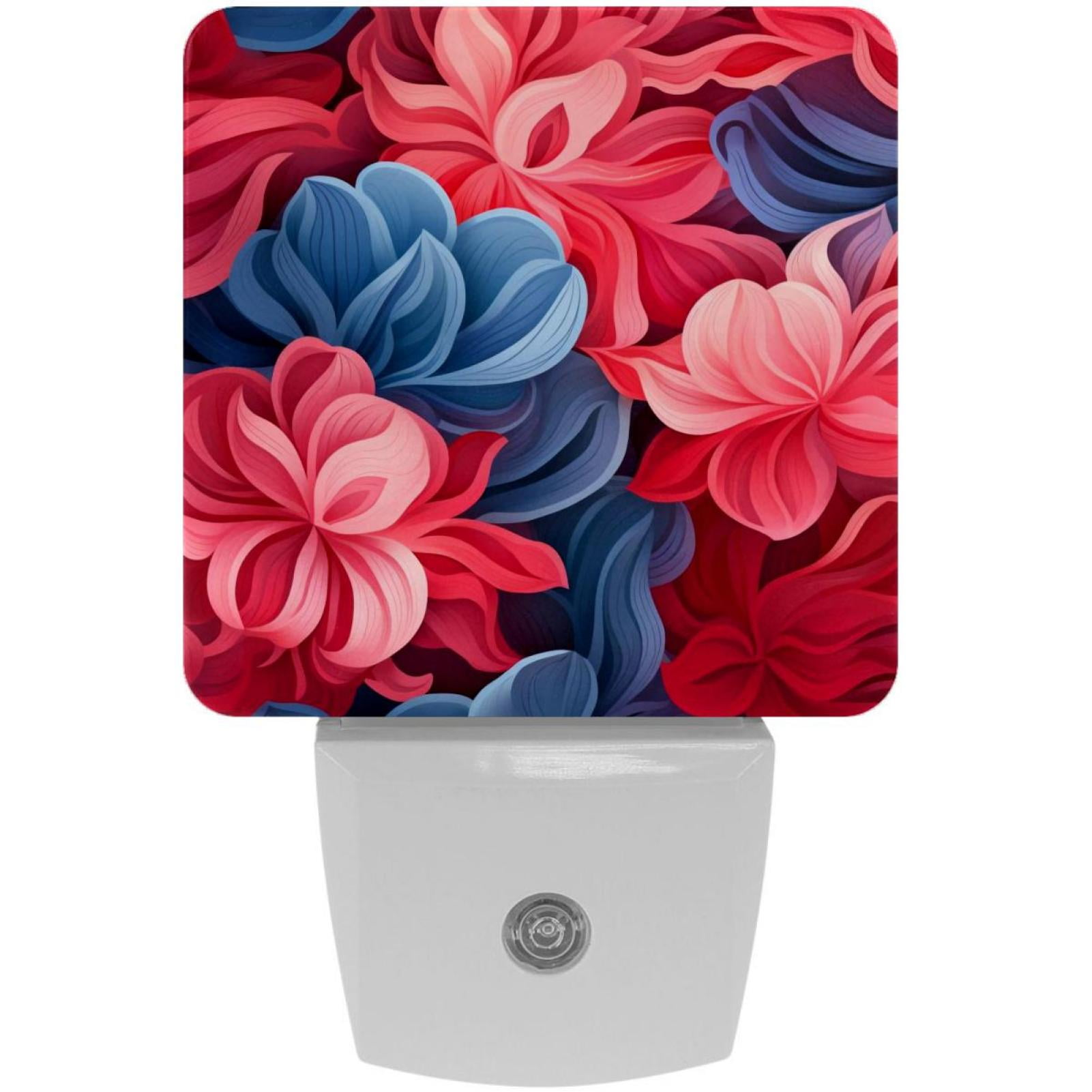 Petal flowers LED Square Night Lights - Energy Efficient Plug-in Wall ...