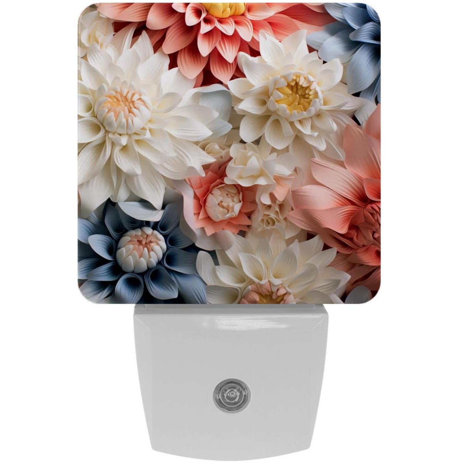 Petal flowers LED Square Night Lights - Modern and Versatile Plug-in ...
