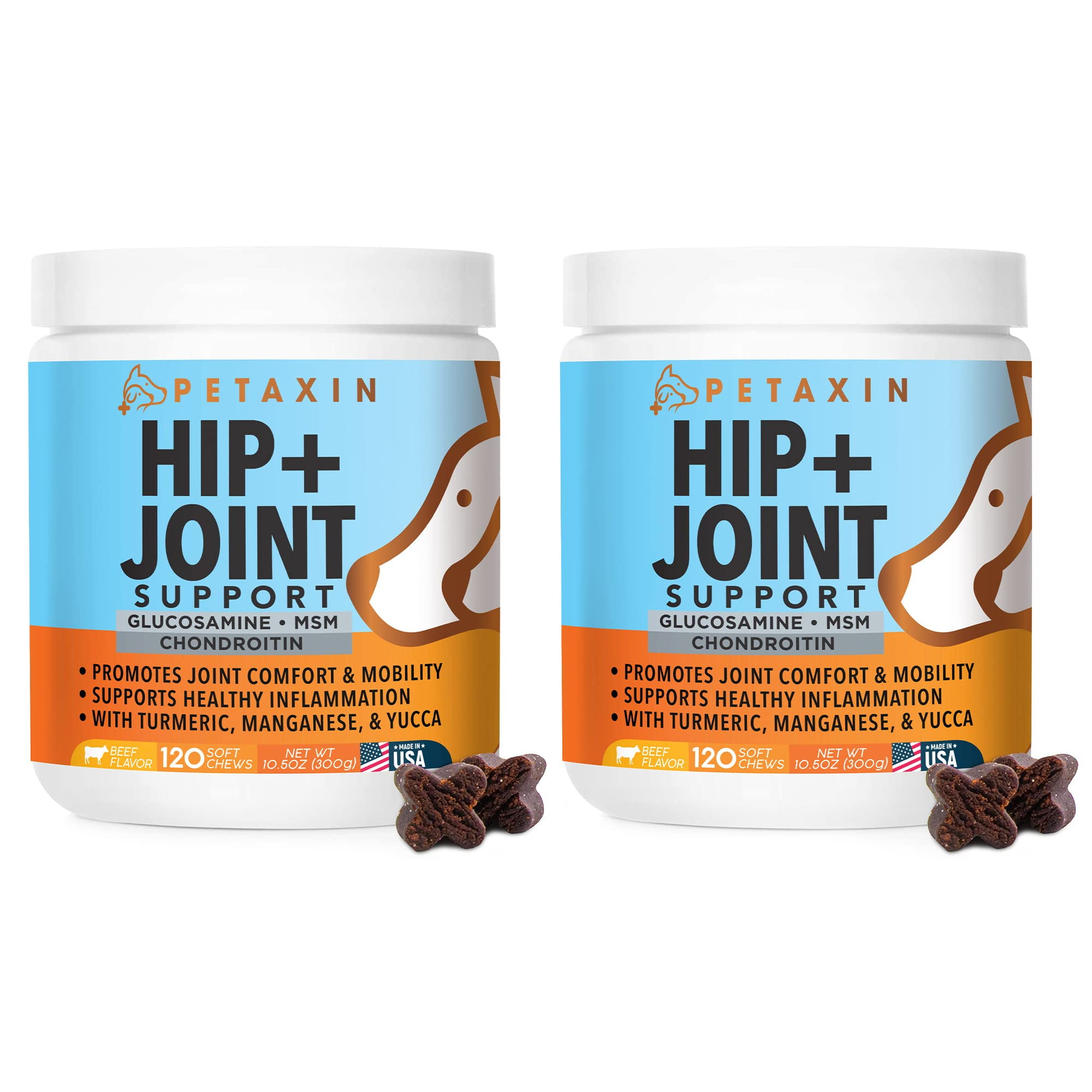 Petaxin Glucosamine for Dogs DMF15 - Advanced Hip and Supplement for ...