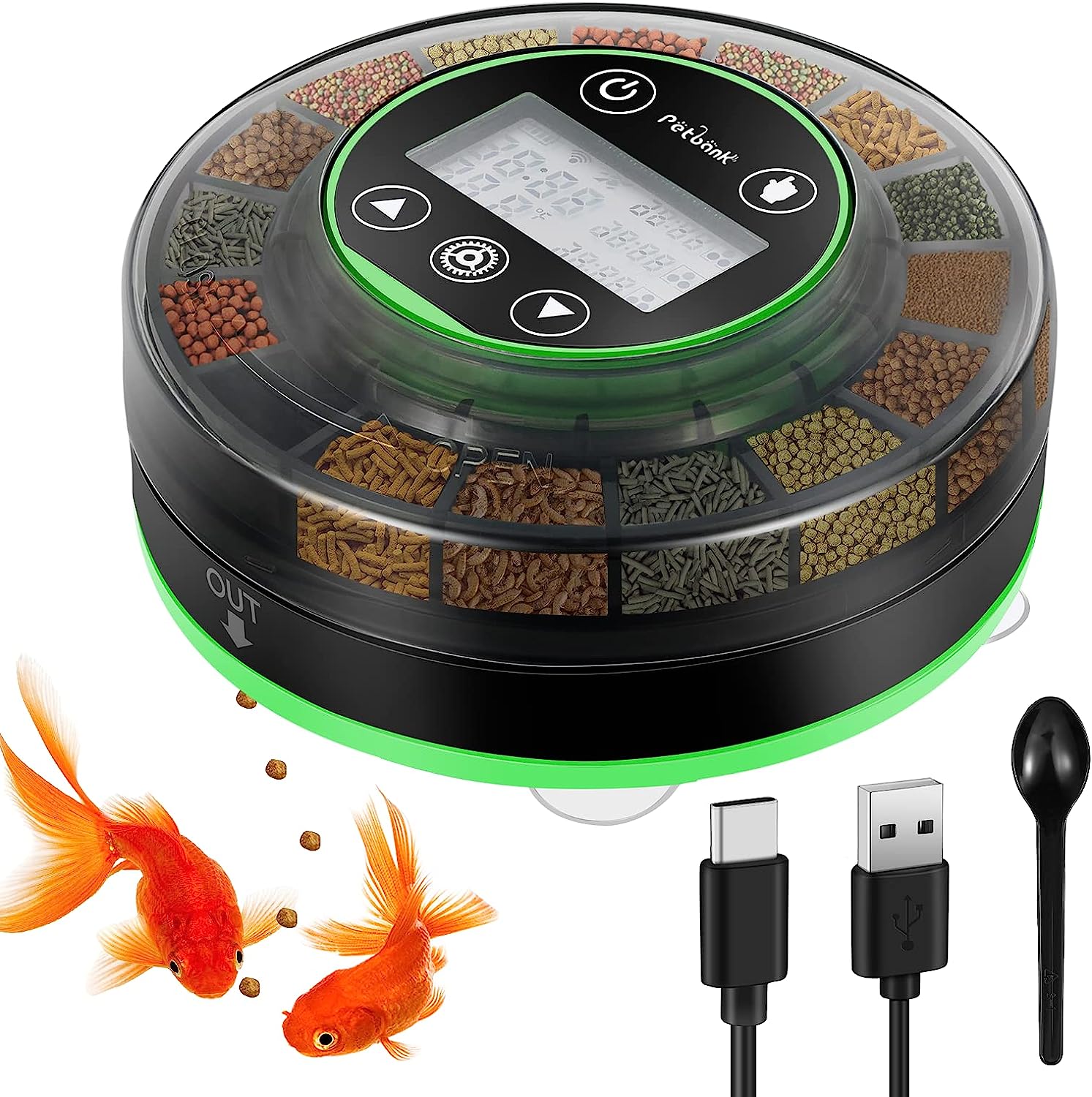 Smart Aquarium Mini Automatic Fish Feeder Vacation Auto Fish Tank ...