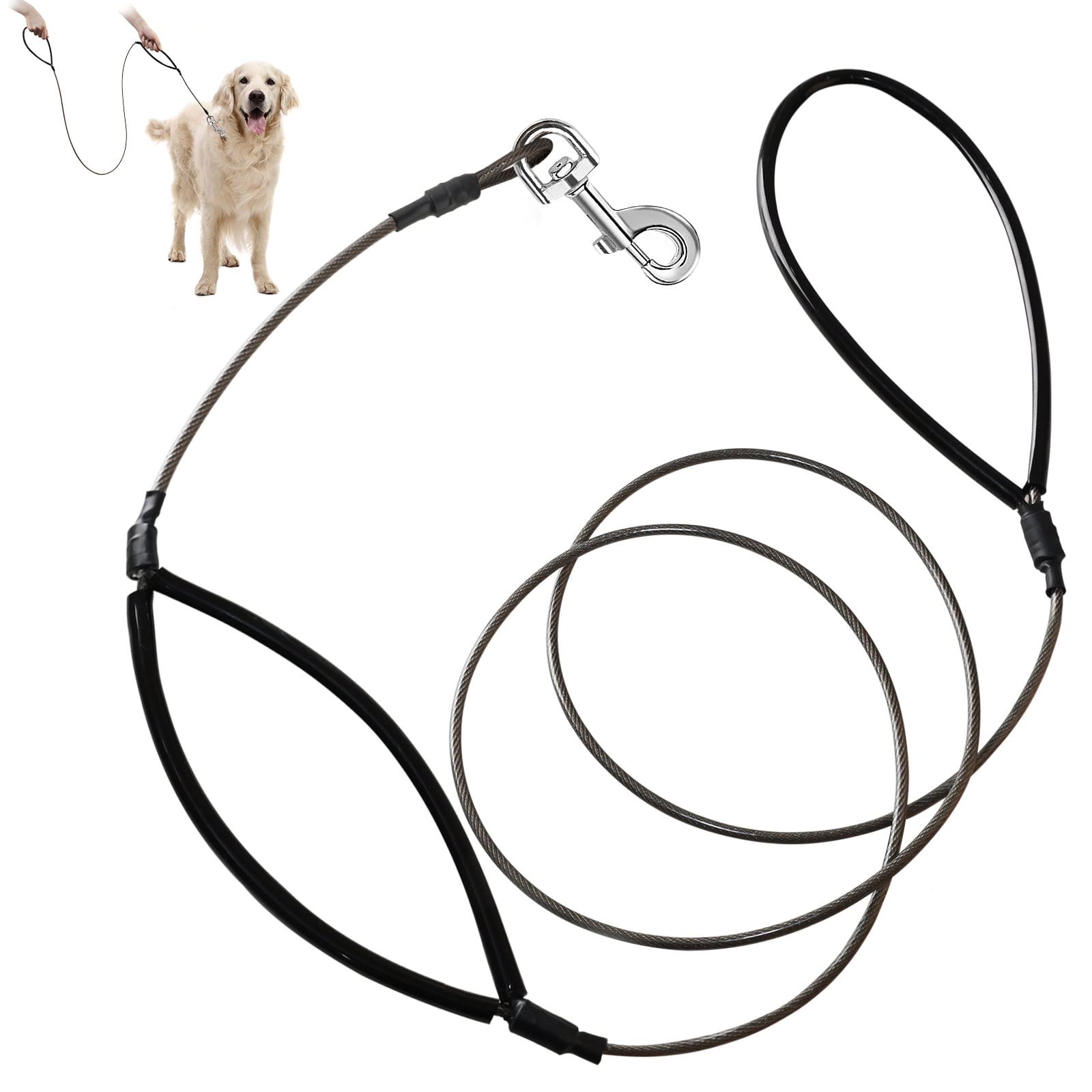Petbobi 6FT Heavy Duty Dog Leash with Double Handles, Padded Comfort ...