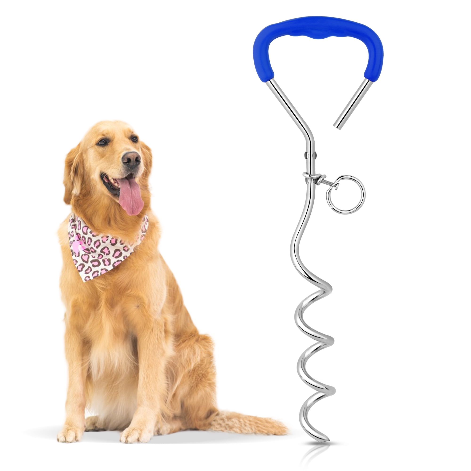 Petbobi Heavy Duty Ground Pet Stake, Outdoor Leash Anchor for Small to ...