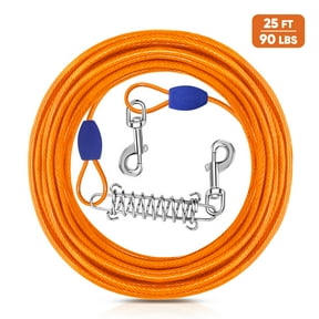 Petest Reflective Tie Out Cable for Large Dogs Up to 250 Pounds, 40 ...