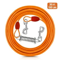 Petbobi Heavy Duty Dog Tie Out Cable 30ft Extra Strong Wire Cable for ...