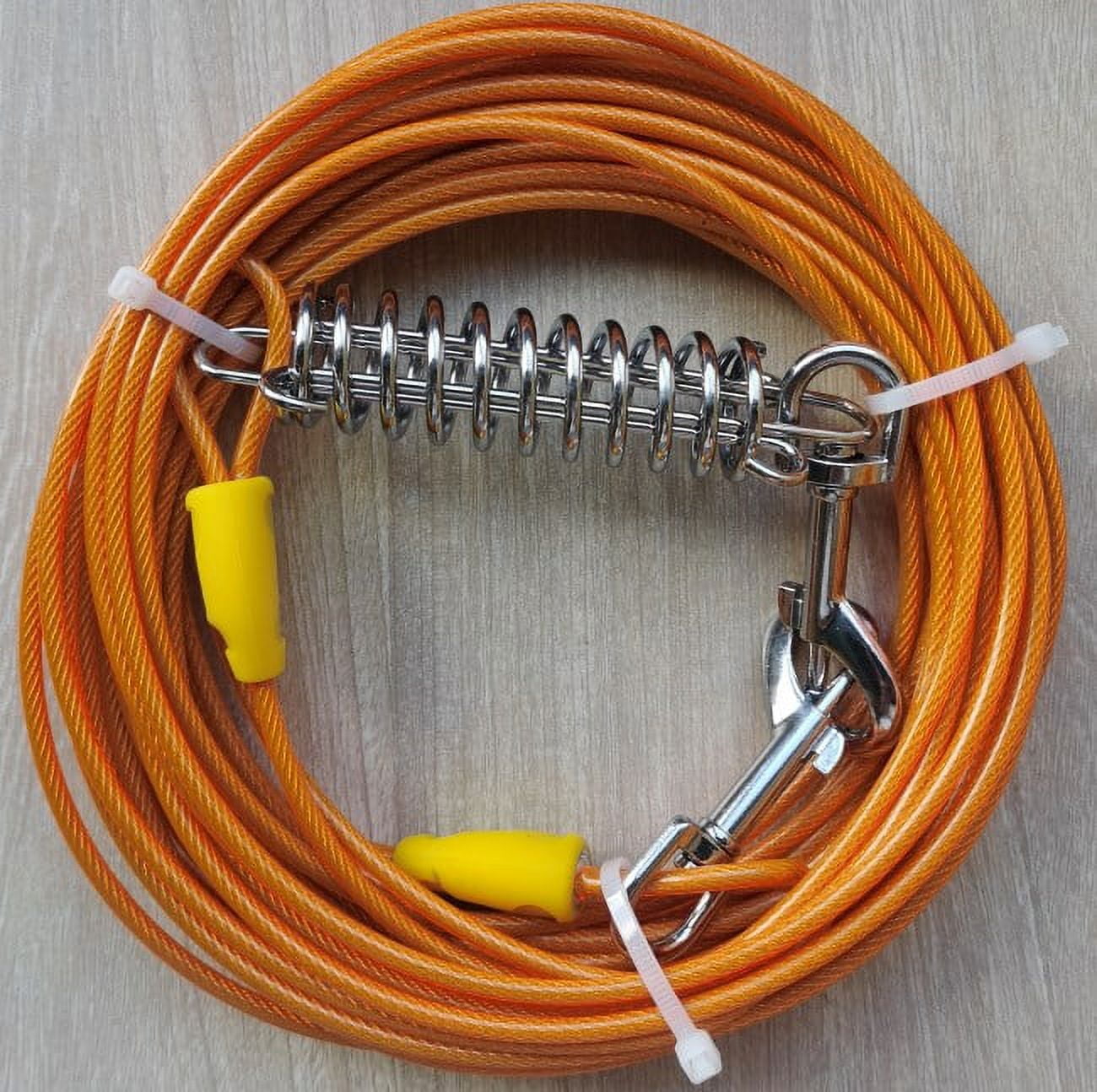 Petbobi Dog Tie Out Cable, 40ft Dog Runner for Yard Chew Proof Wire ...