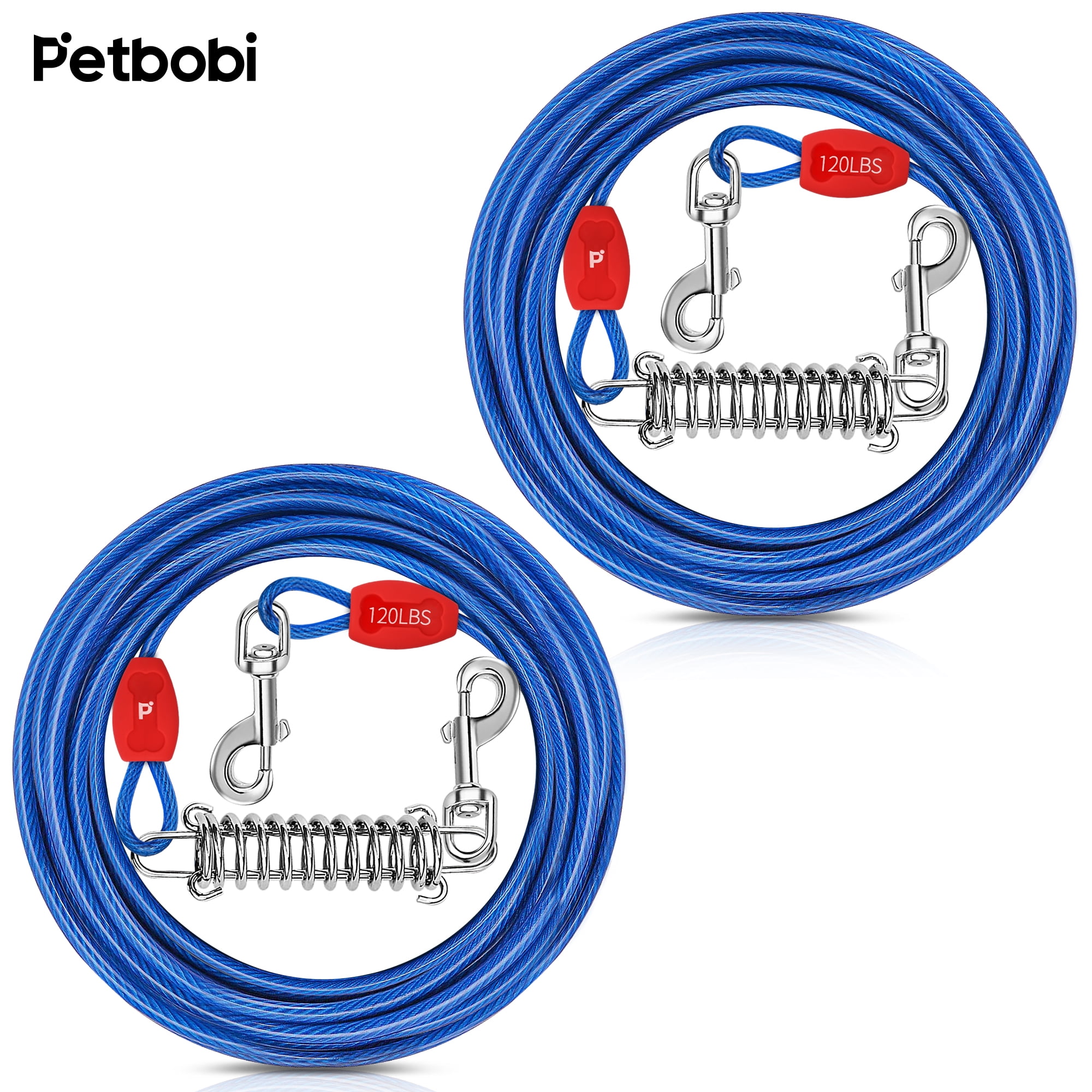 Petbobi 30FT Big Dog Tie Out Cable Chain for Dogs up to 120lbs with ...