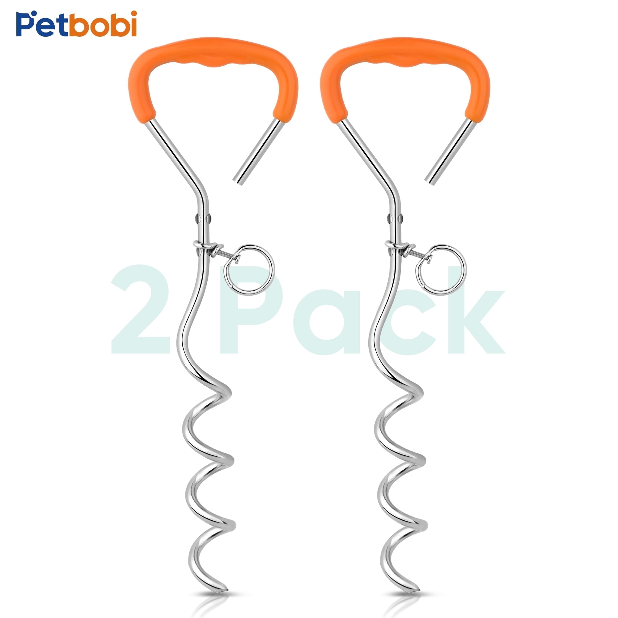 Petbobi 16'' Heavy Duty Dog Ground Spike, Large Dog Anchor for Yard ...