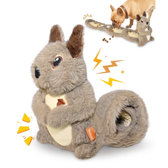 Petbobi Interactive Plush Squirrel Dog Toy, 23.5" Treat Dispenser ...