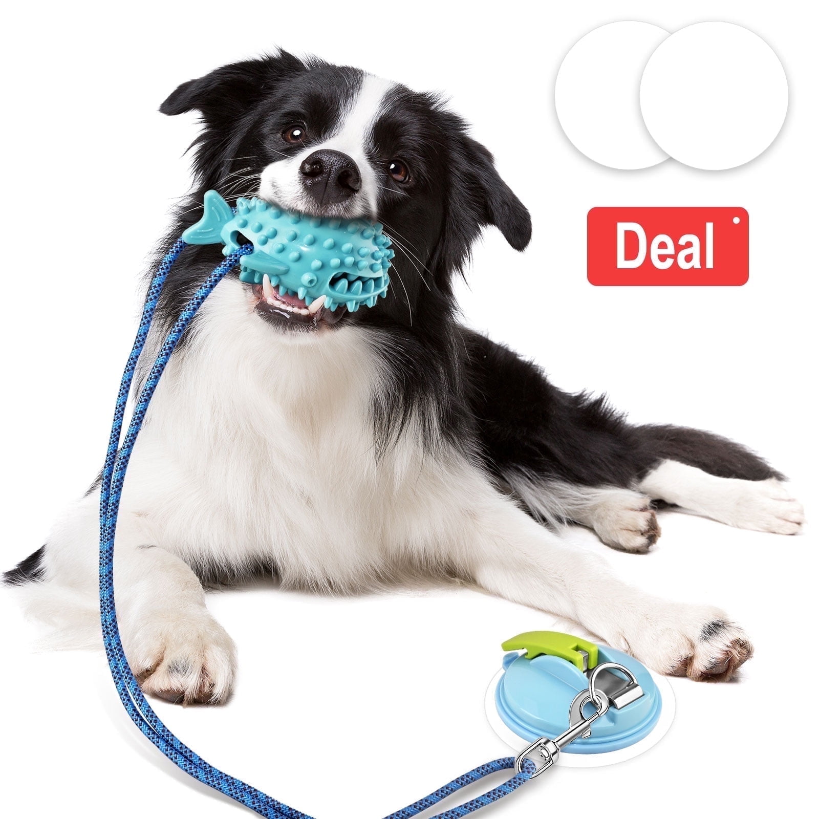 Petbobi Suction Cup Dog Toys, Tug of War Rope Toy Interactive Pull Dog ...