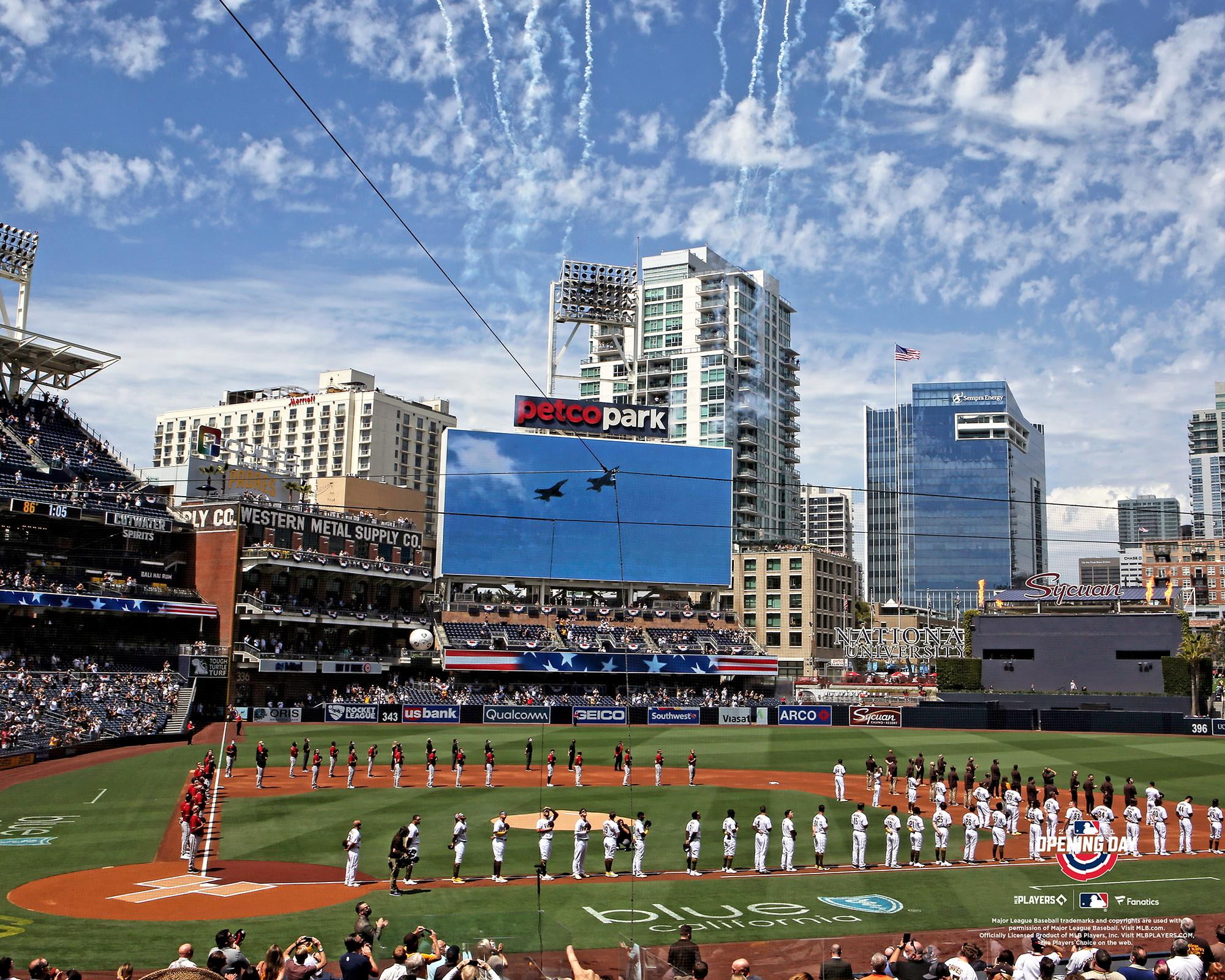 Petco Park San Diego Padres Unsigned 2021 Opening Day General View ...