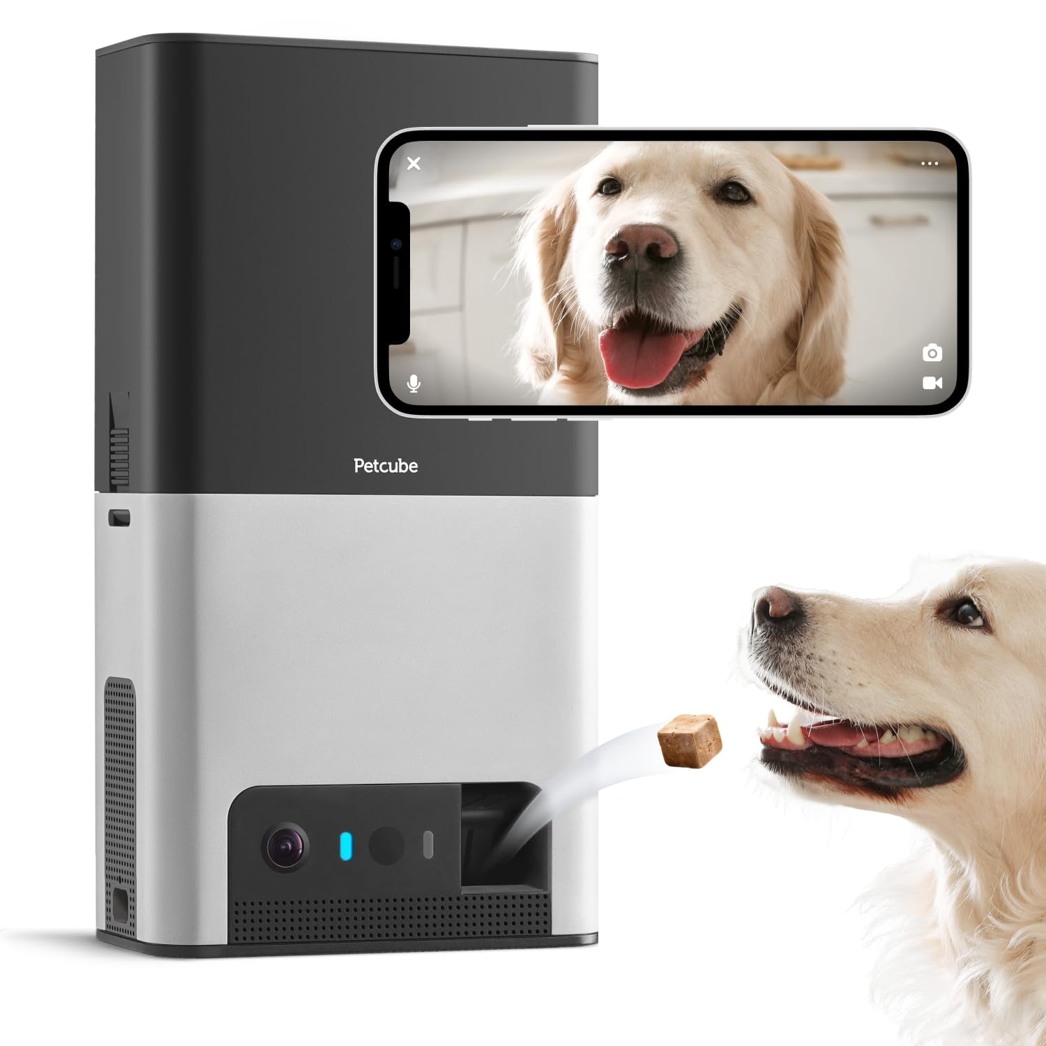 Petcube Bites 2 Wi-Fi Pet Camera with Treat Dispenser & Alexa Built-in ...