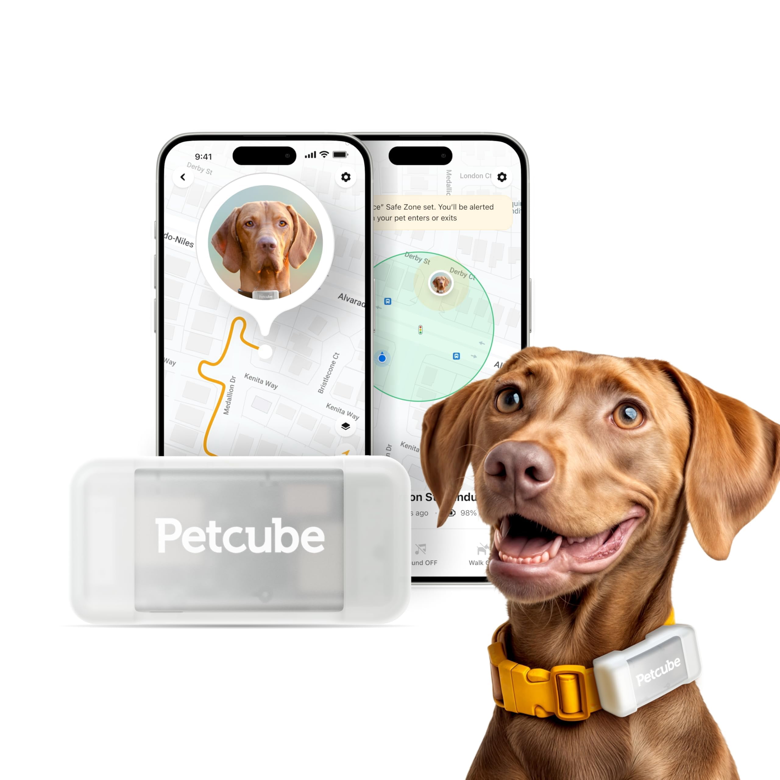 Petcube GPS Tracker for Dogs | Pet GPS Location Tracker with Escape ...