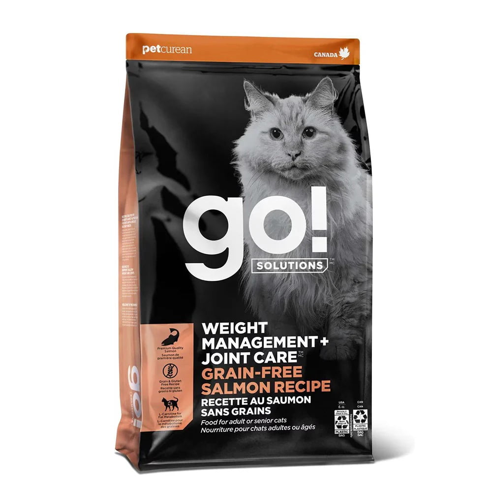 Petcurean Go! Solutions Digestion & Gut Health Dry Cat Food Salmon with ...