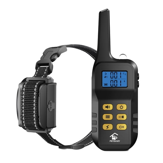 Petdiary T720 Large Waterproof Electric Dog Trainer Collar Rechargeable ...