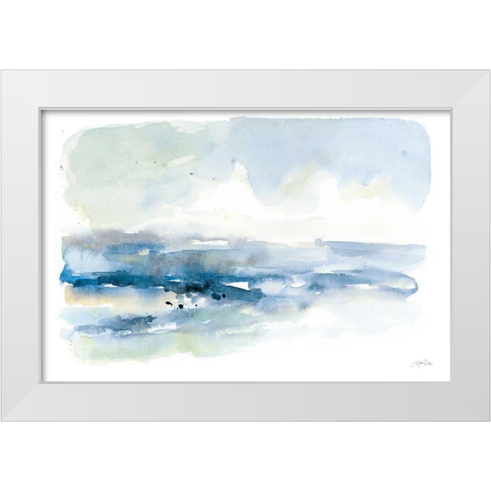 Pete, Katrina 18x13 White Modern Wood Framed Museum Art Print Titled - Shoreline Blues I ...
