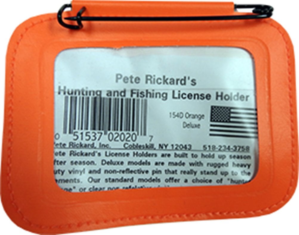 Pete Rickard 154D Hunting License Holder Orange 3.5" x 4.5" - Walmart.com