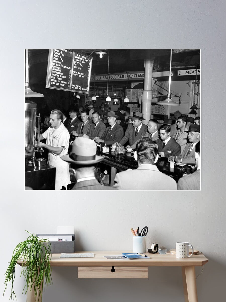 Pete'S Lunch Counter, 1950. Vintage Photo Poster Wall Art, Modern Wall ...