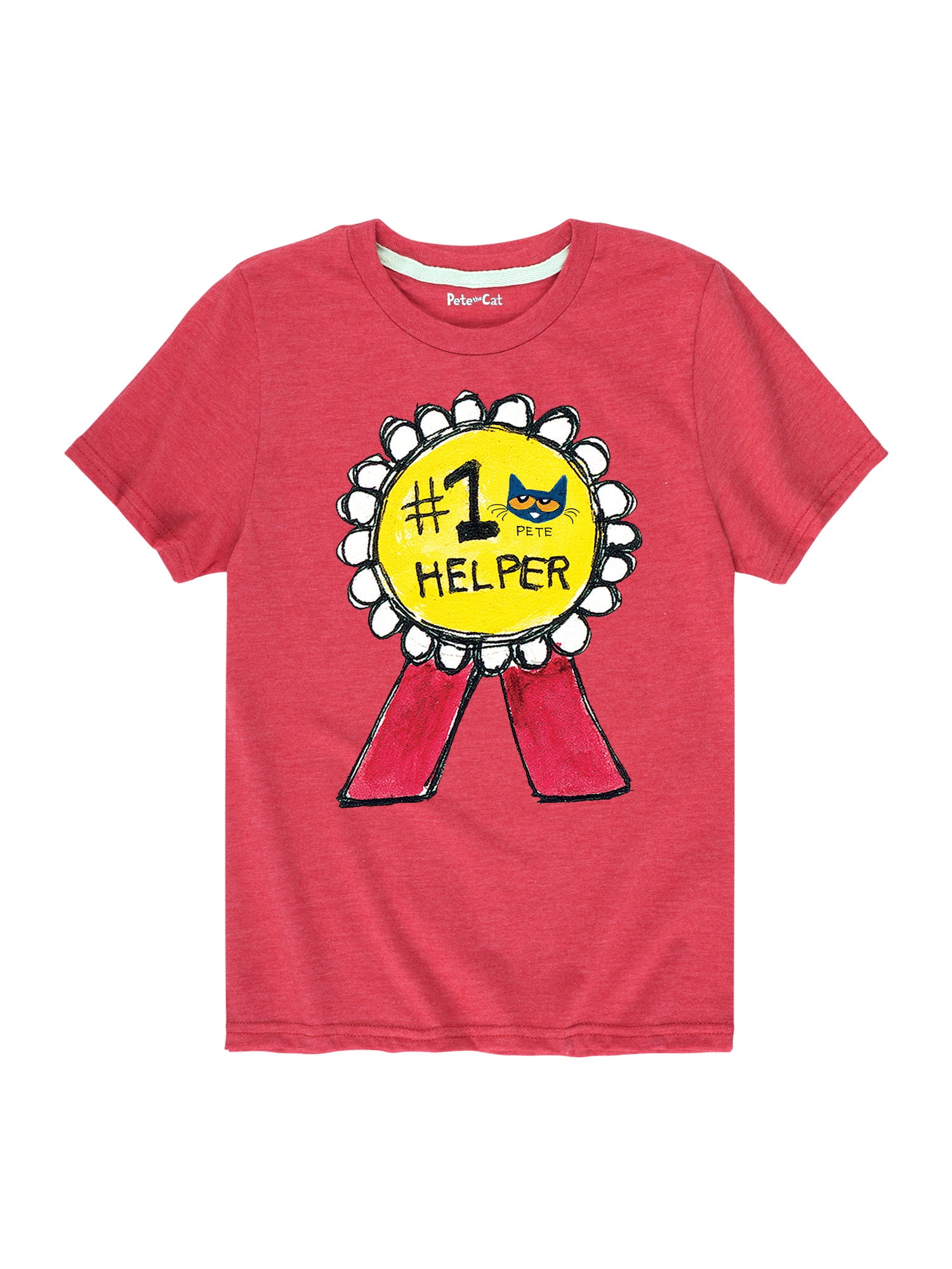 Pete The Cat - #1 Helper Badge - Toddler Short Sleeve Graphic T-Shirt ...