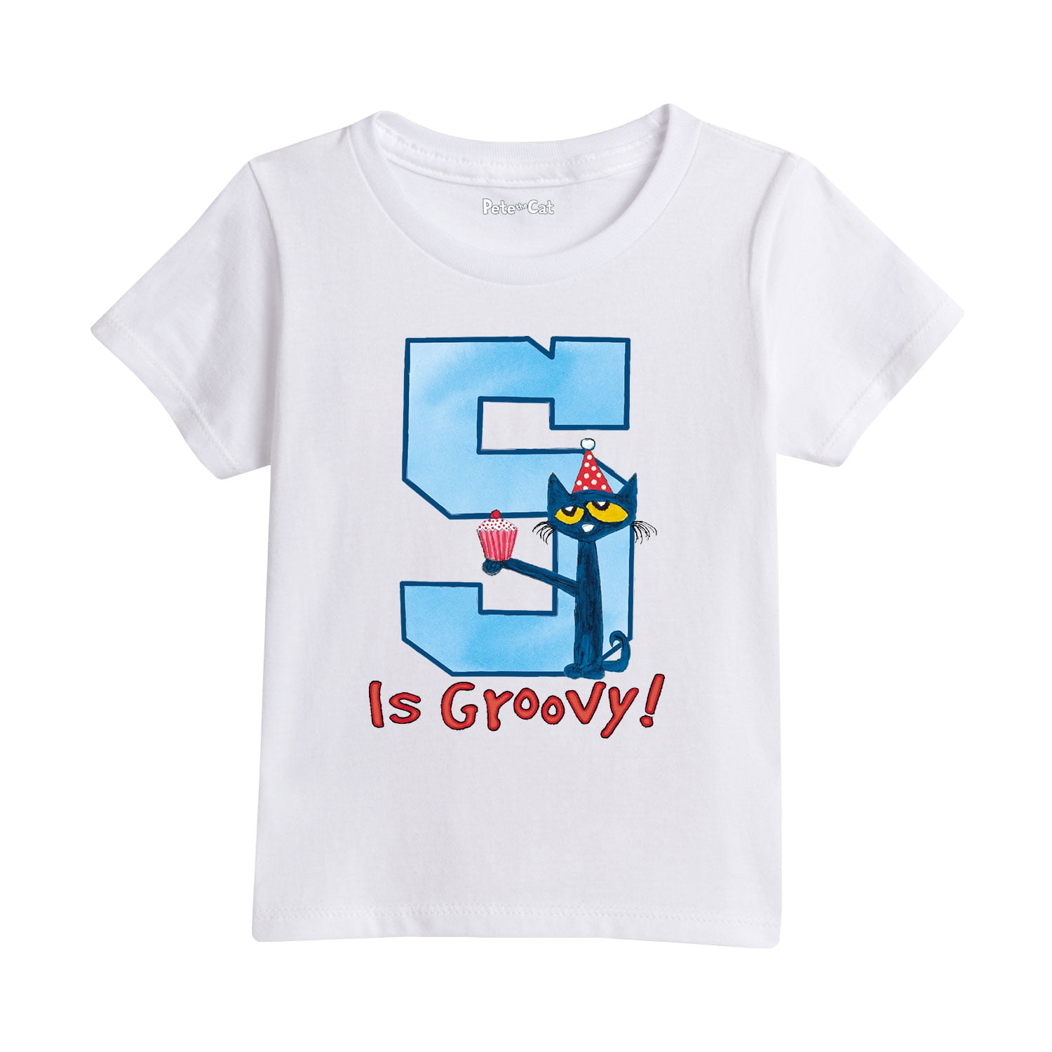 Pete The Cat - 5Th Birthday Boys - Toddler Short Sleeve Graphic T-Shirt ...