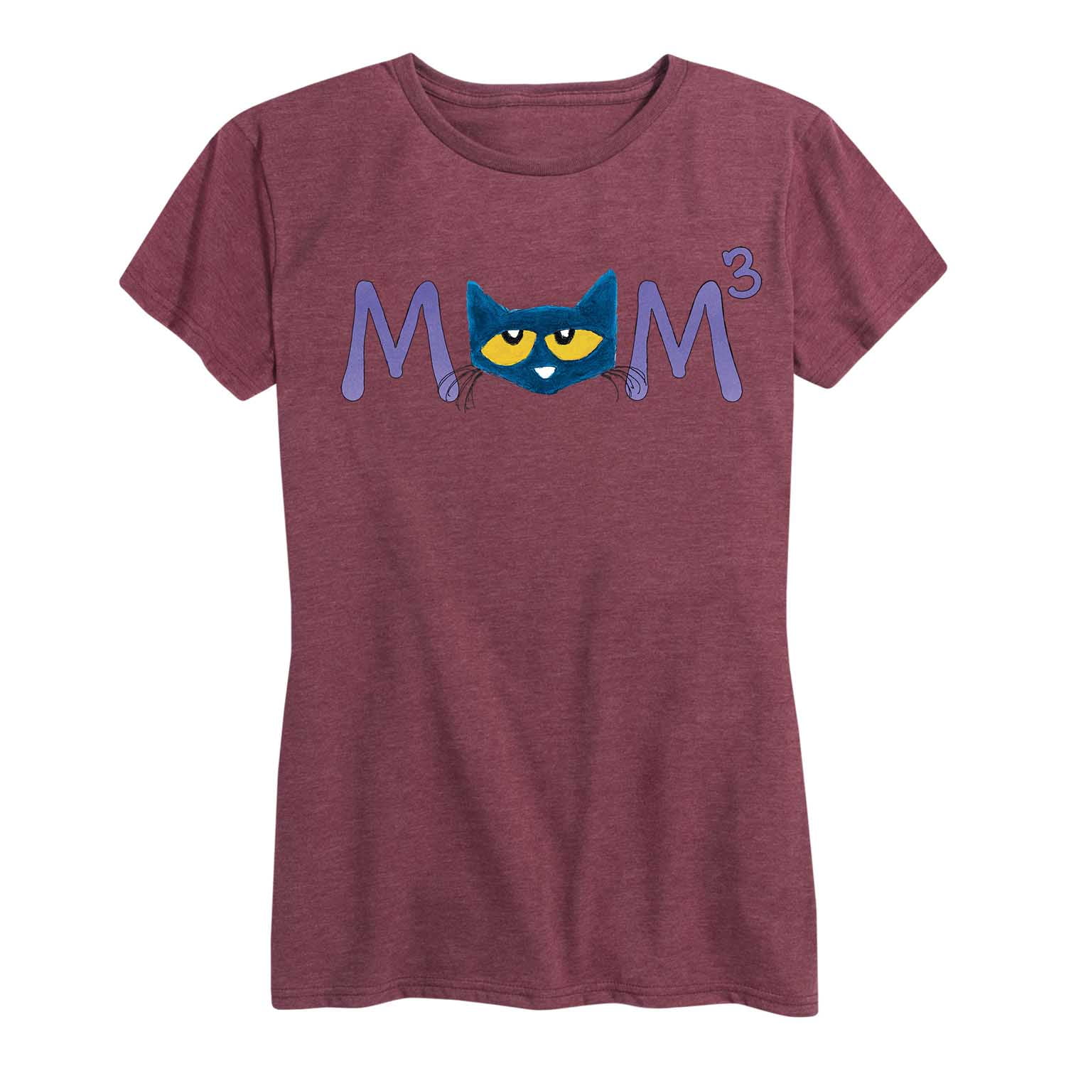 Pete The Cat - Face Mom Cubed - Women's Short Sleeve Graphic T-Shirt ...