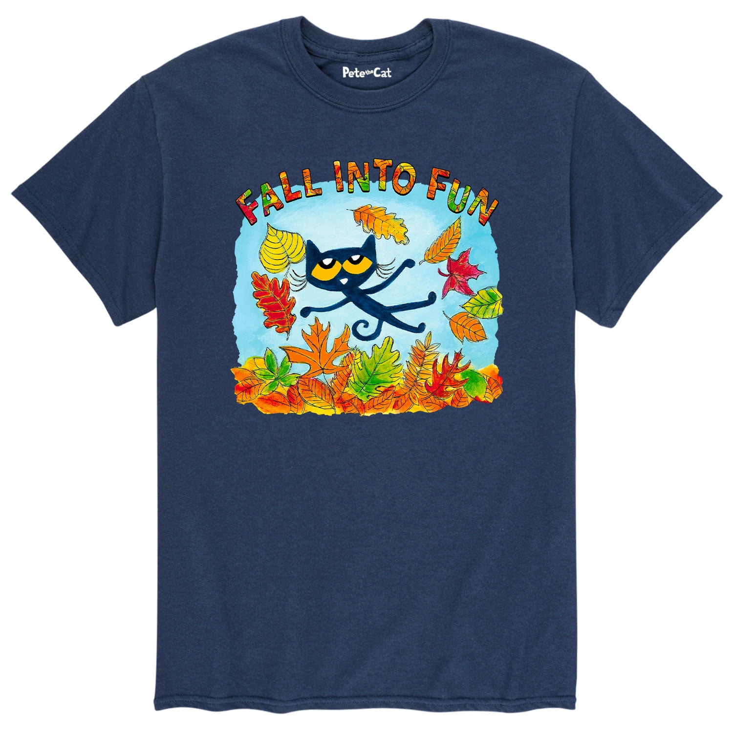Pete The Cat - Fall Into Fun - Men's Short Sleeve Graphic T-Shirt ...