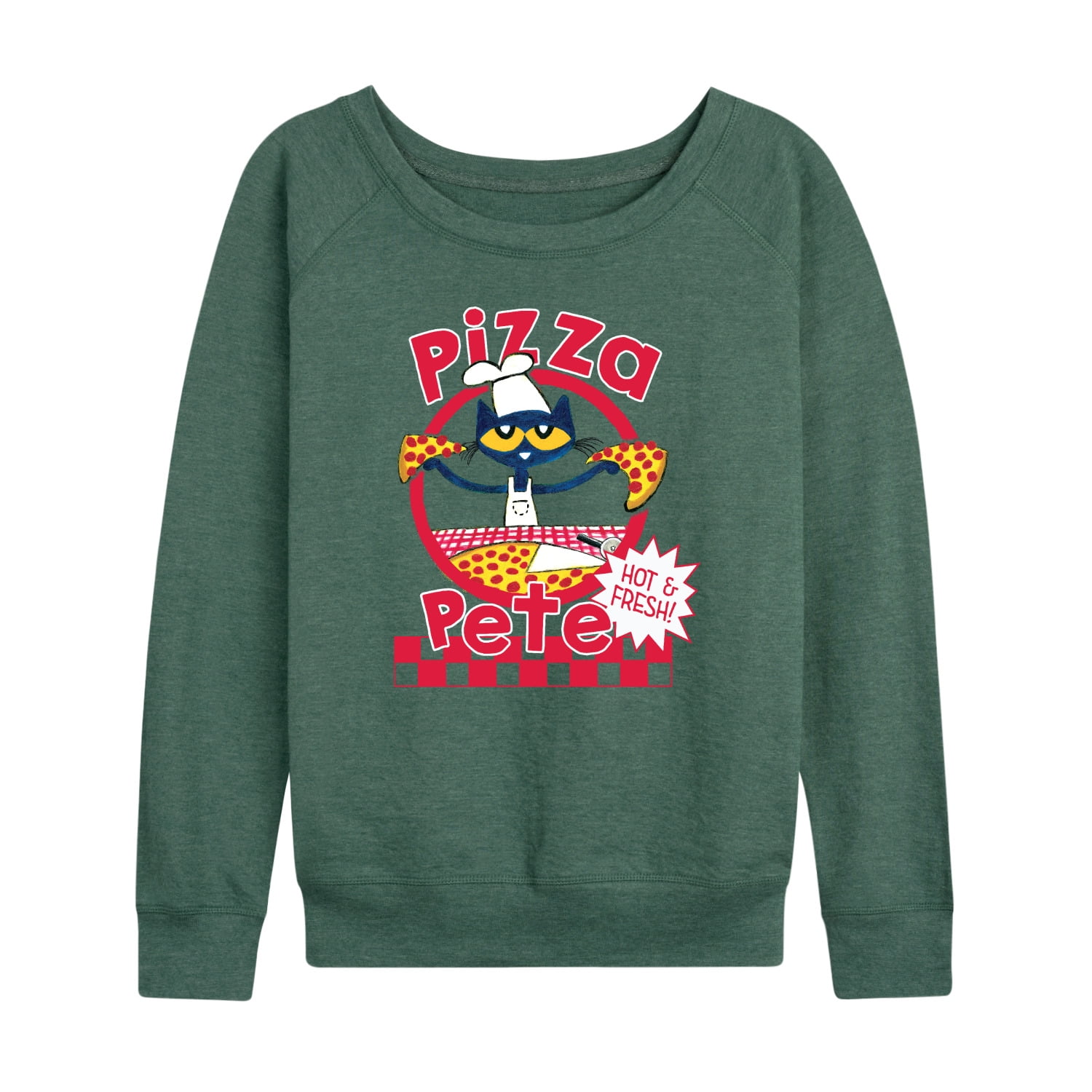 Pete The Cat - Papa Petes Pizza - Women's French Terry Long Sleeve ...