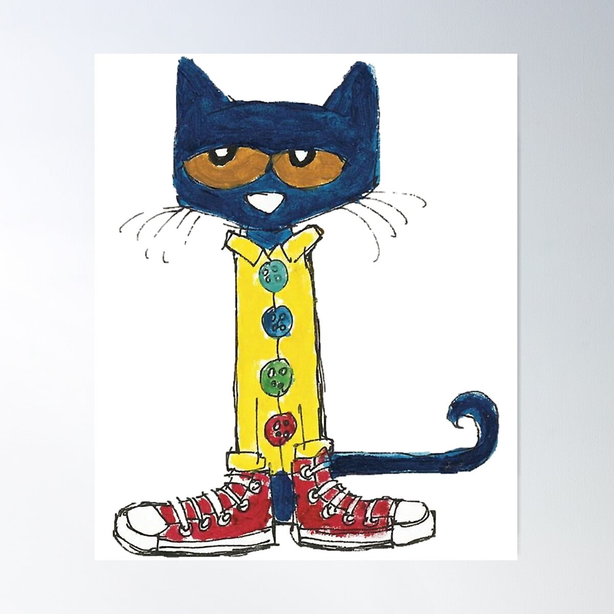 Pete The Cat Poster Wall Art, Modern Wall Decor For Living Room Bedroom ...