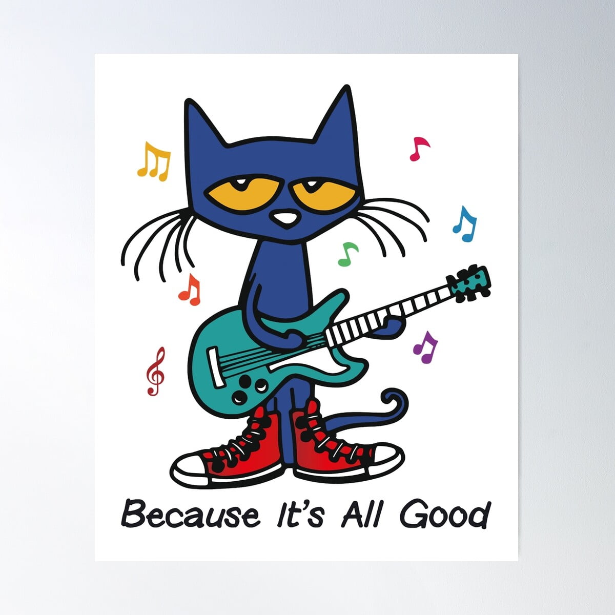 Pete The Cat Poster Wall Art, Modern Wall Decor For Living Room Bedroom ...