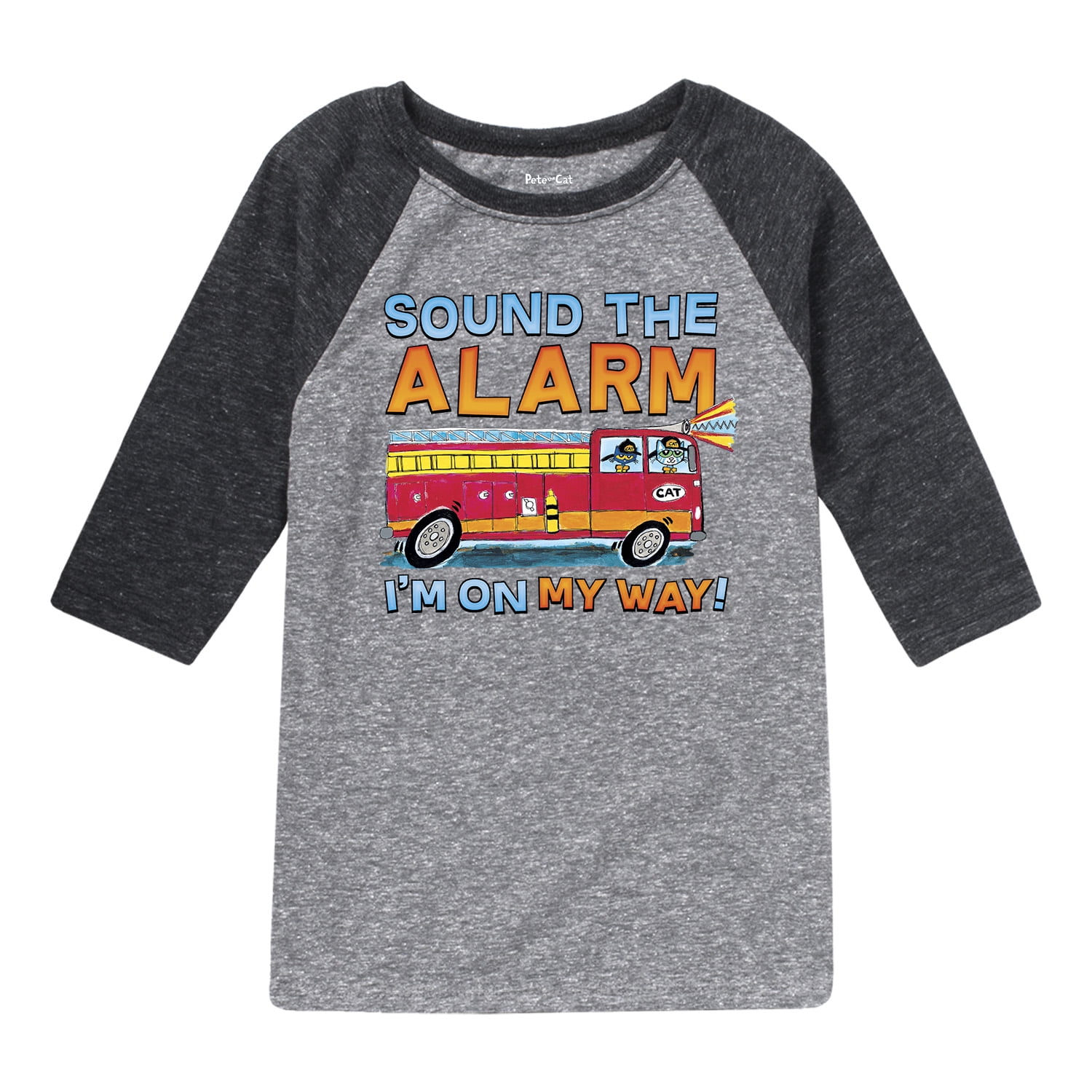 Pete The Cat - Sound The Alarm - Youth Raglan - Walmart.com