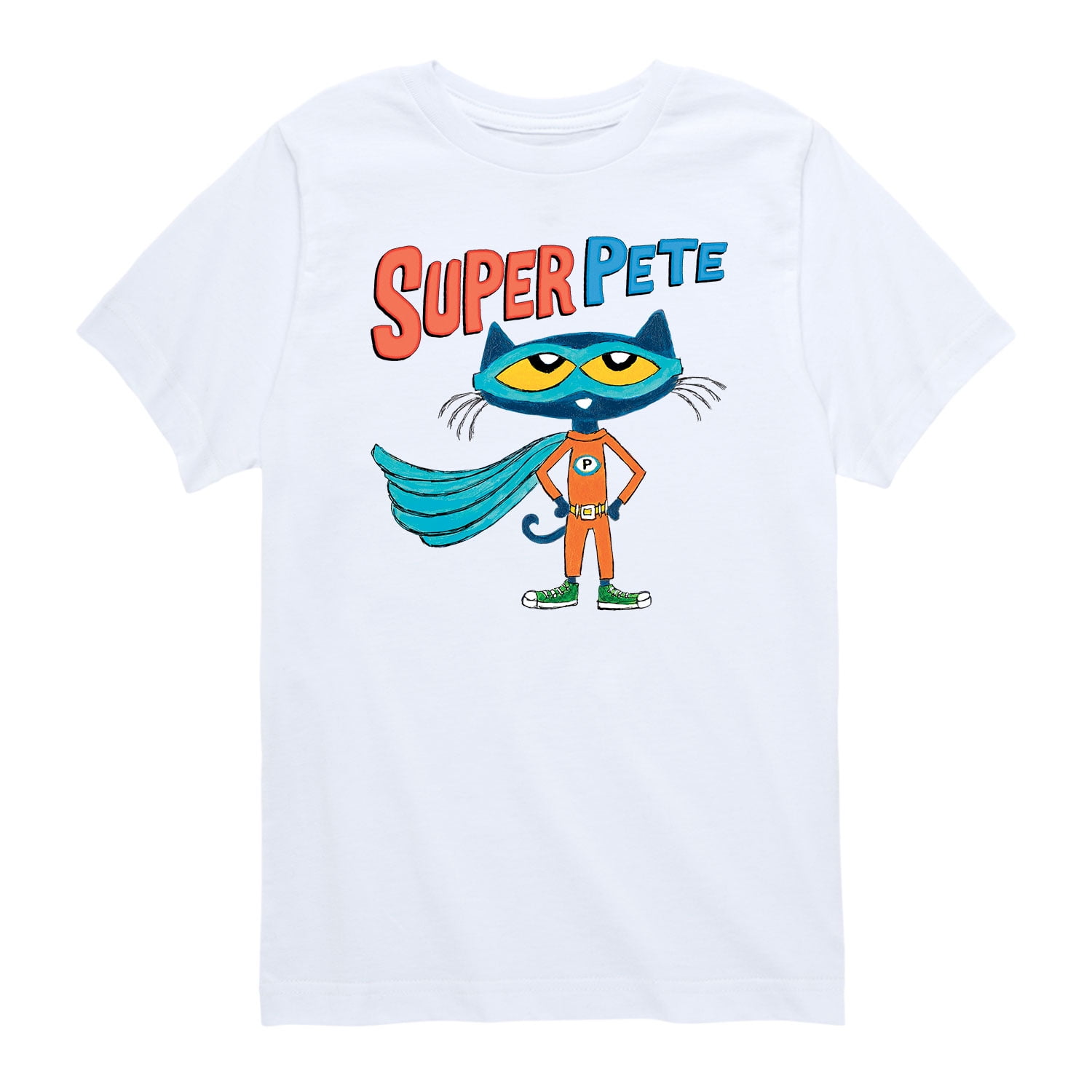 Pete The Cat - Super Pete Wcape - Toddler And Youth Short Sleeve ...