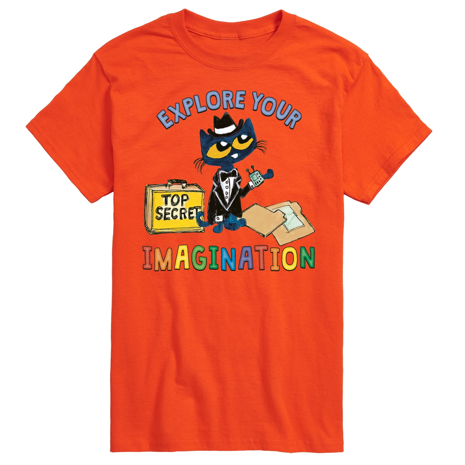 Pete The Cat - Top Secret Explore Your Imagination - Men's Short Sleeve ...