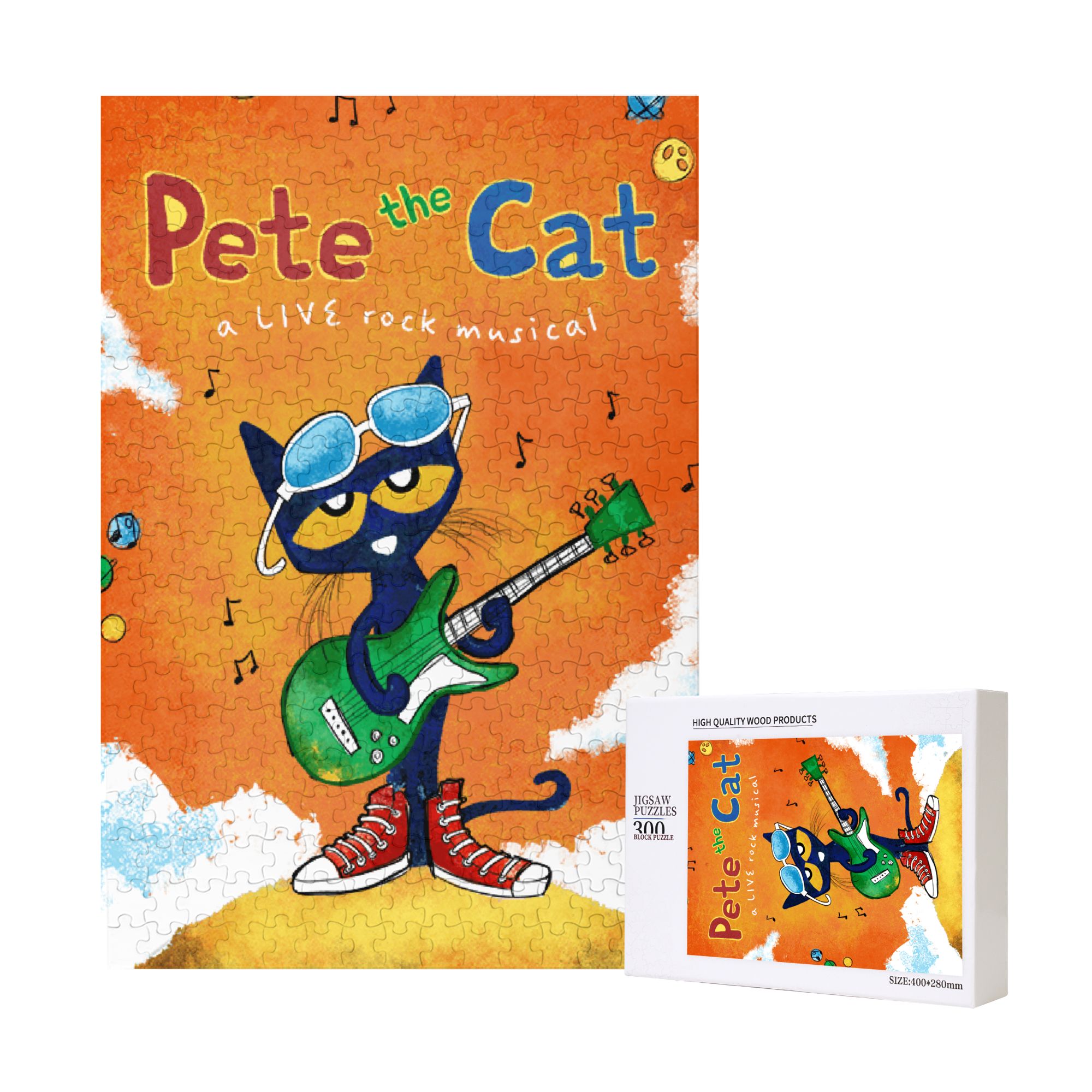 Pete the Cat 300 Piece Jigsaw Puzzle Picture Puzzle Glossy Sturdy ...