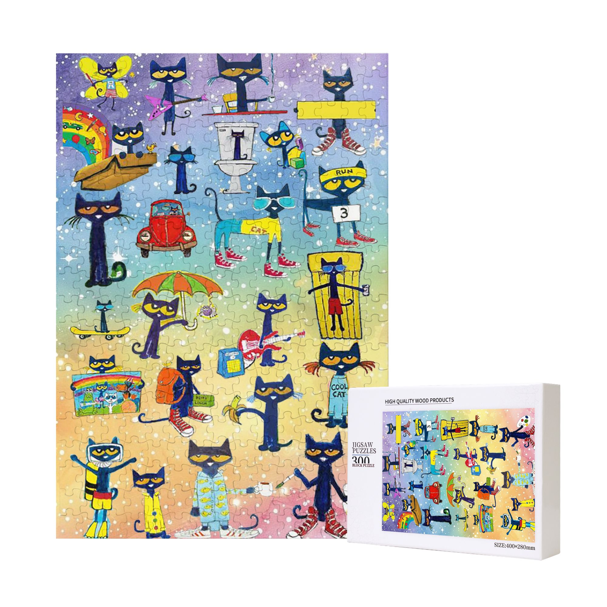 Pete the Cat 300 Piece Jigsaw Puzzle Picture Puzzle Glossy Sturdy ...