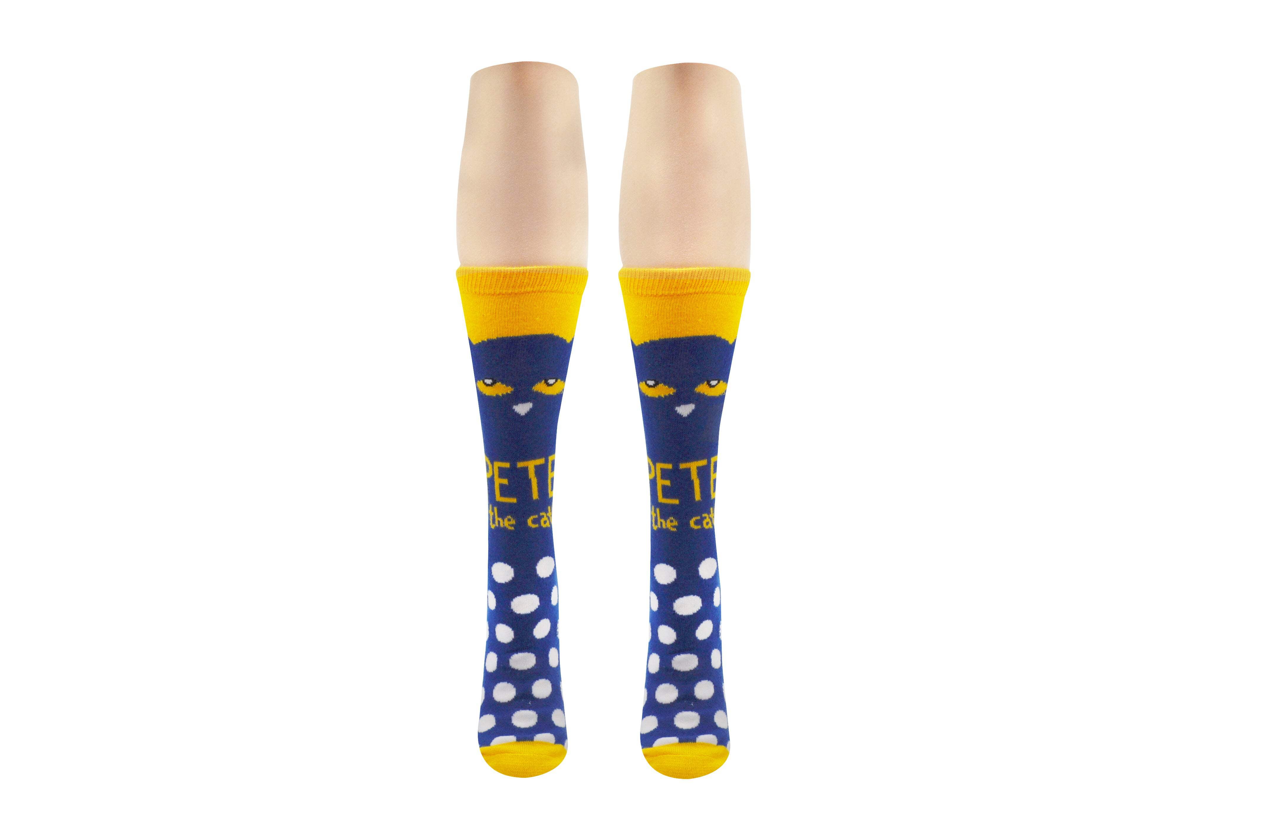 Pete the Cat Adult Polka Dot Crew Socks - Walmart.com