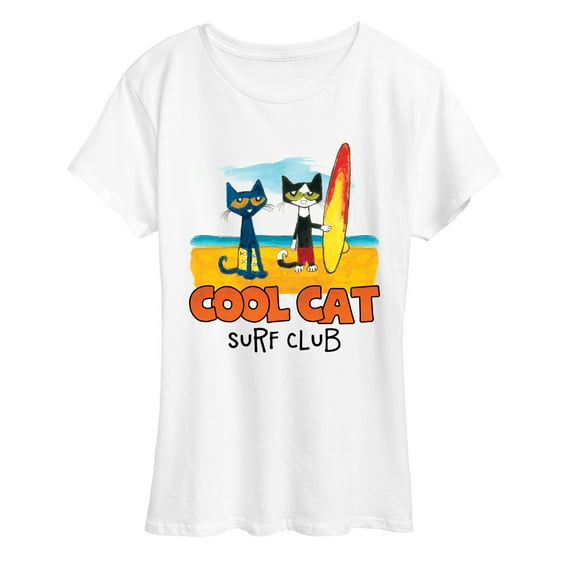 Pete the Cat - Cool Cat Surf Club - Women's Short Sleeve Graphic T ...