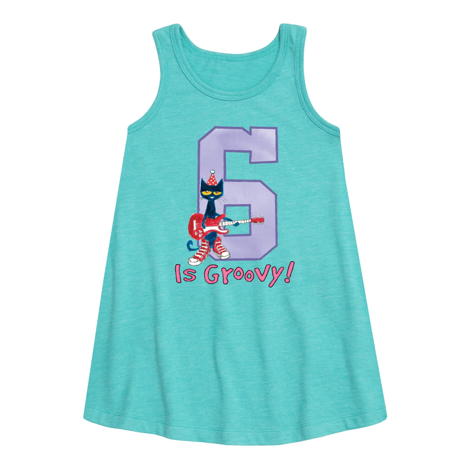 Pete the Cat - Happy 6th Birthday - Toddler and Youth Girls A-line ...