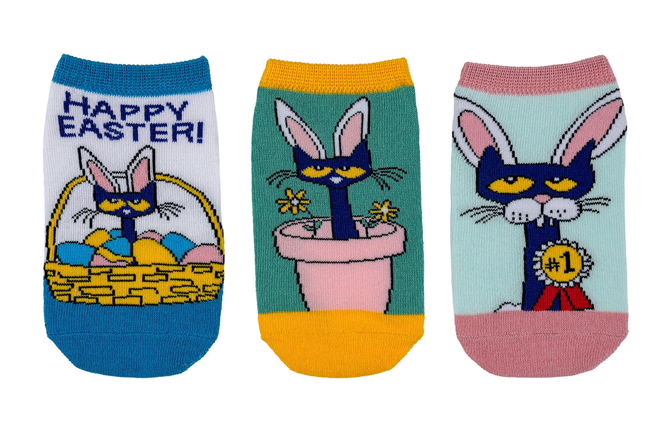 Pete the Cat Kids Easter 3 Pair Lowcut Socks - Walmart.com