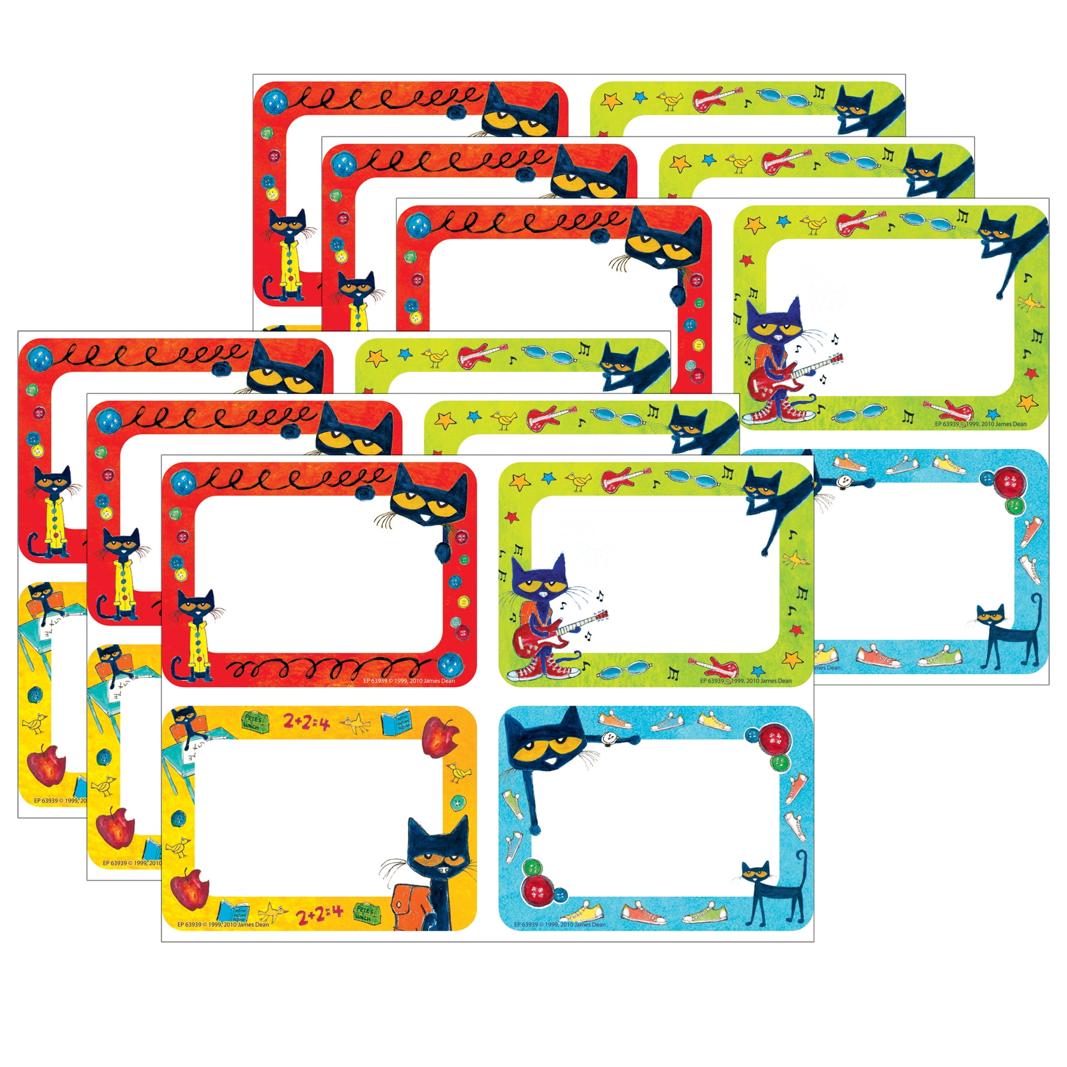 Edupress Pete the Cat Name Tags/ Labels, 36 Per Pack, 6 Packs - Walmart.com