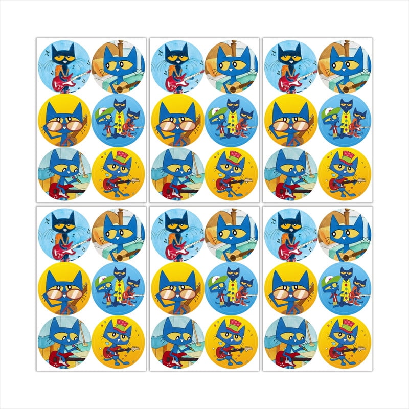 Pete the Cat Stickers Party Favors Labels Birthday Thank You Themed ...