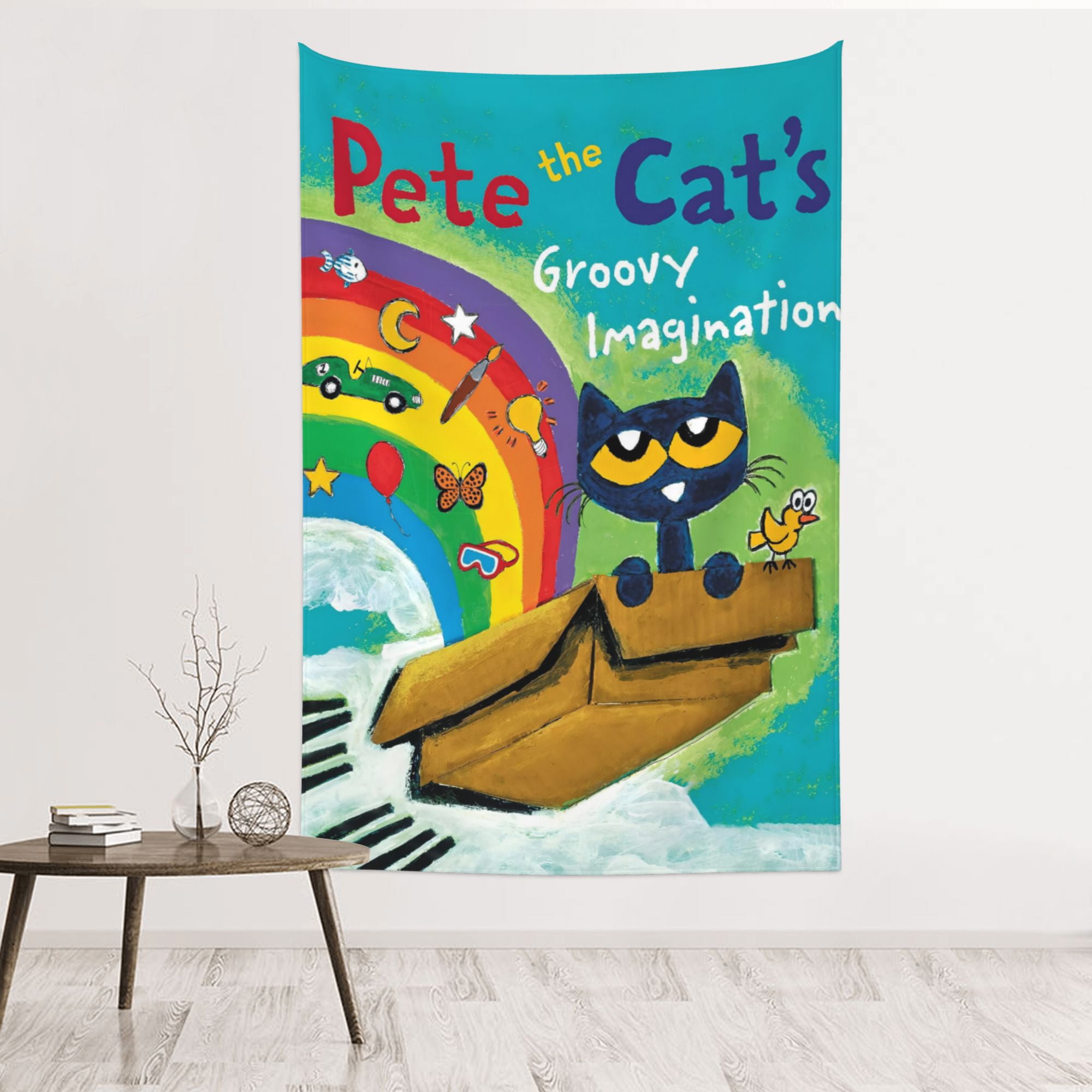 Pete the Cat Tapestry 60 X 40 inch Wall Hanging Decor Art Tapestries ...
