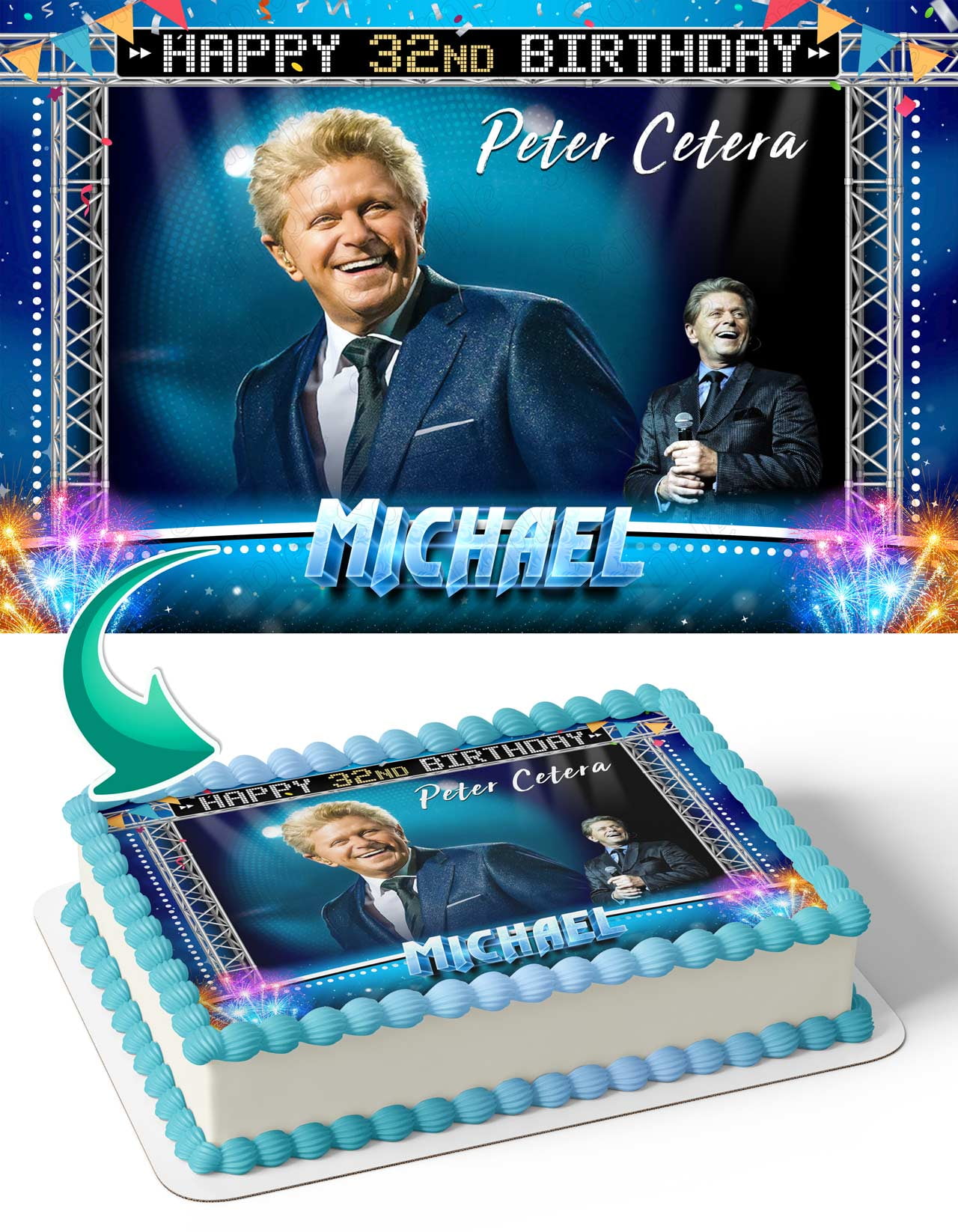 Peter Cetera Singer Edible Cake Image Topper Birthday Cake Picture ...