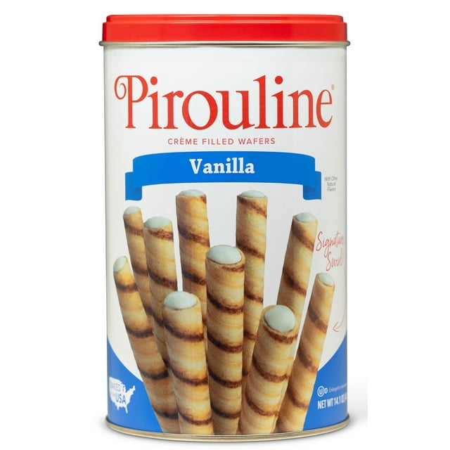 Peter DeBeukelear Creme De Pirouline Rolled Wafers, French Vanilla, 14 ...