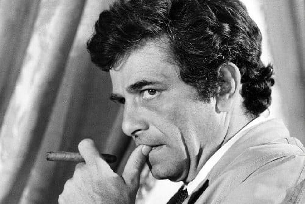 Peter Falk Columbo Iconic Profile Holding Cigar 24x36 Poster - Walmart.com